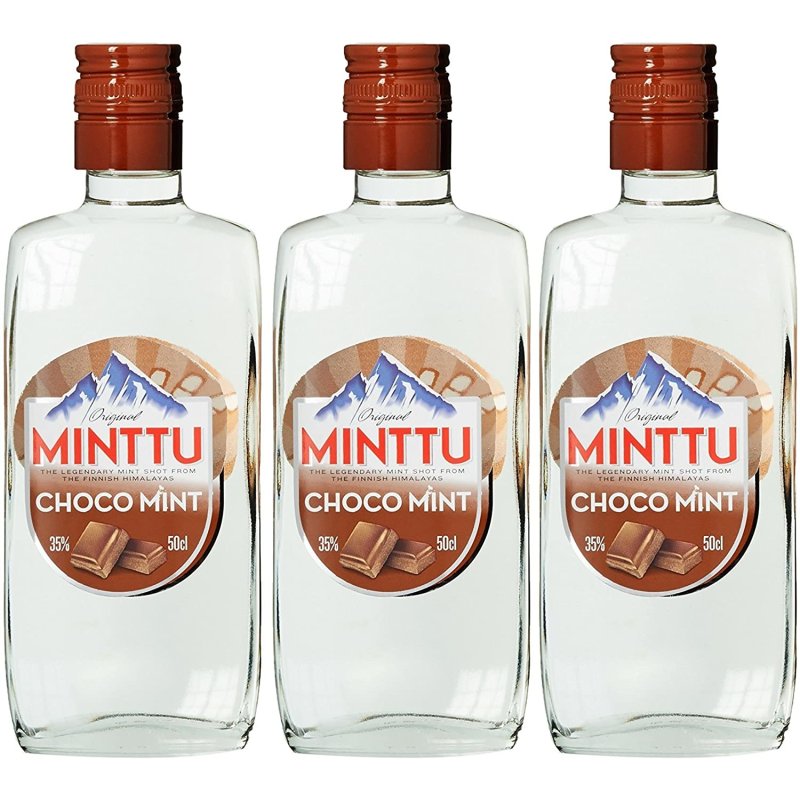 Original Minttu Choco Mint Pfefferminz Likör 3x0,5l, 31,98